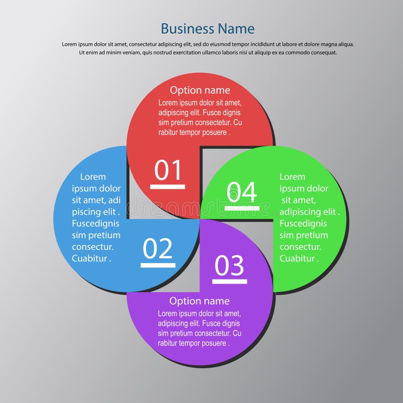 Infographic Template Design with Rounded Style Stock Vector ...