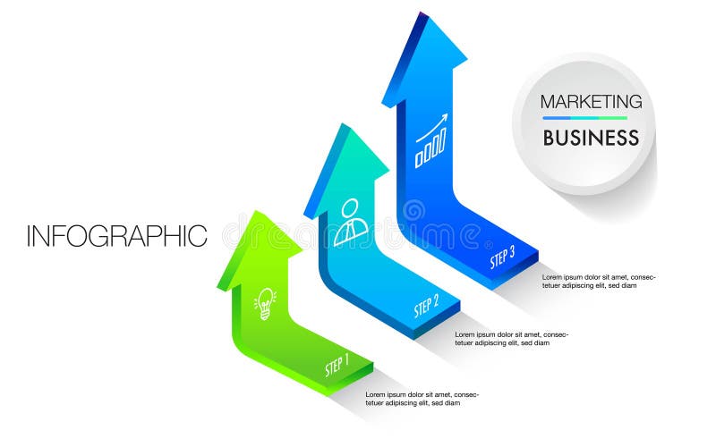 Infographic Template Design 3 Step Analysis Stock Illustration ...