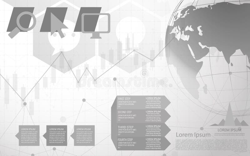 Infographic Template for Diagram Gobal Network Connection. World Map ...