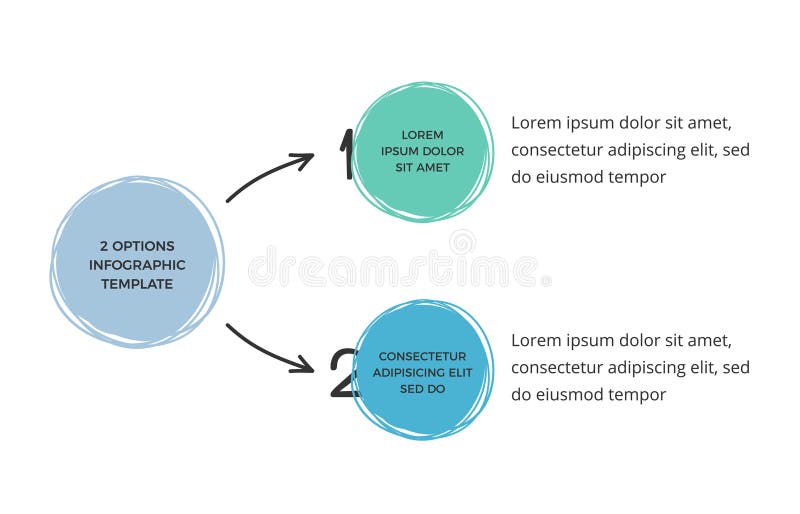 Infographic Template with 2 Elements Stock Vector - Illustration of ...