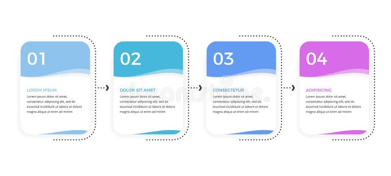Infographic Template - 4 Elements Stock Vector - Illustration of ...
