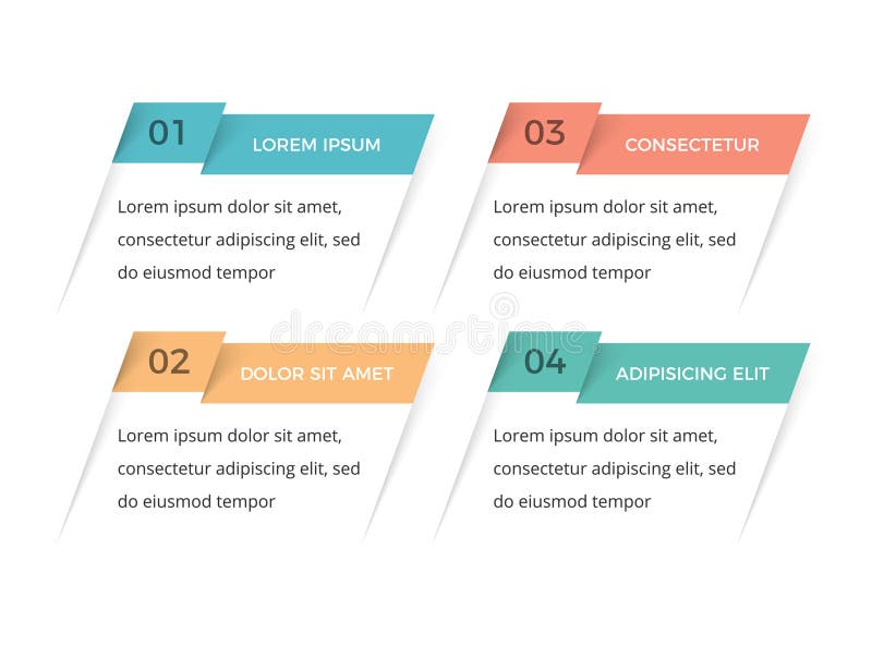 Infographic Template - 4 Elements Stock Vector - Illustration of four ...