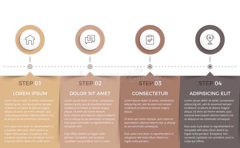 Infographic Template - 4 Elements Stock Vector - Illustration of presentation, choice: 358238781