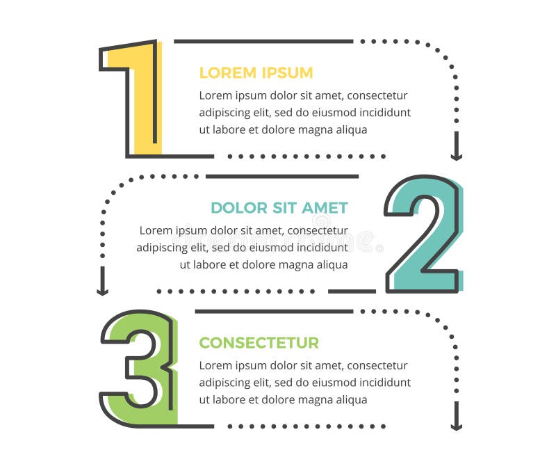 Infographic Template - 3 Elements Stock Vector - Illustration of chart ...