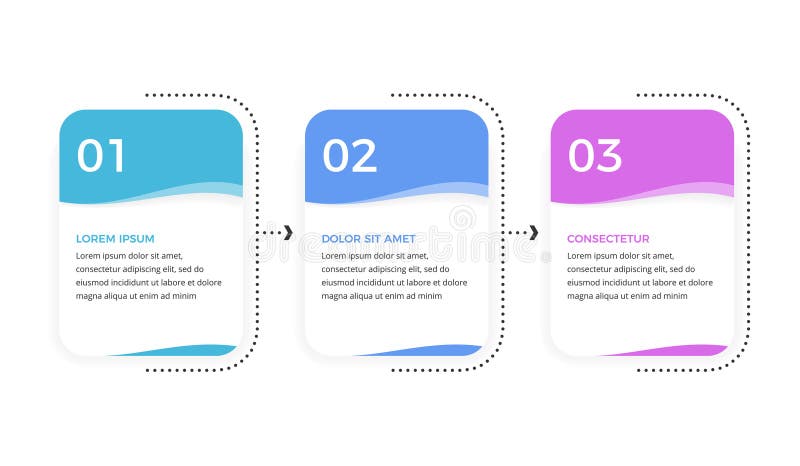 Infographic Template - 3 Elements Stock Vector - Illustration of graph ...
