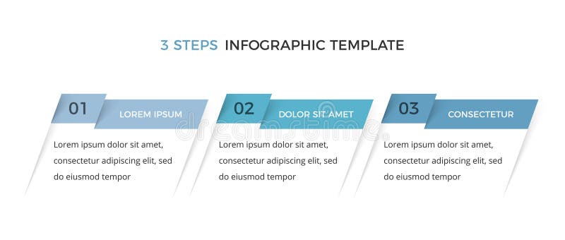 Infographic Template - 3 Elements Stock Vector - Illustration of ...