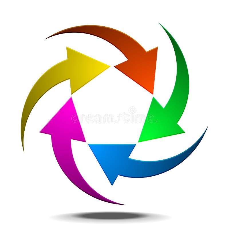 Infographic Template Five Arrows Stock Vector - Illustration of ...