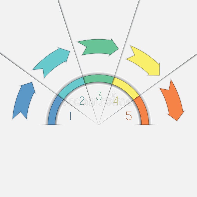 Colour Arrows Infographic for Eight Positions Stock Vector ...