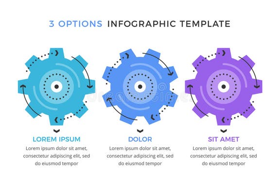 Infographic Template with Gears Stock Vector - Illustration of ...