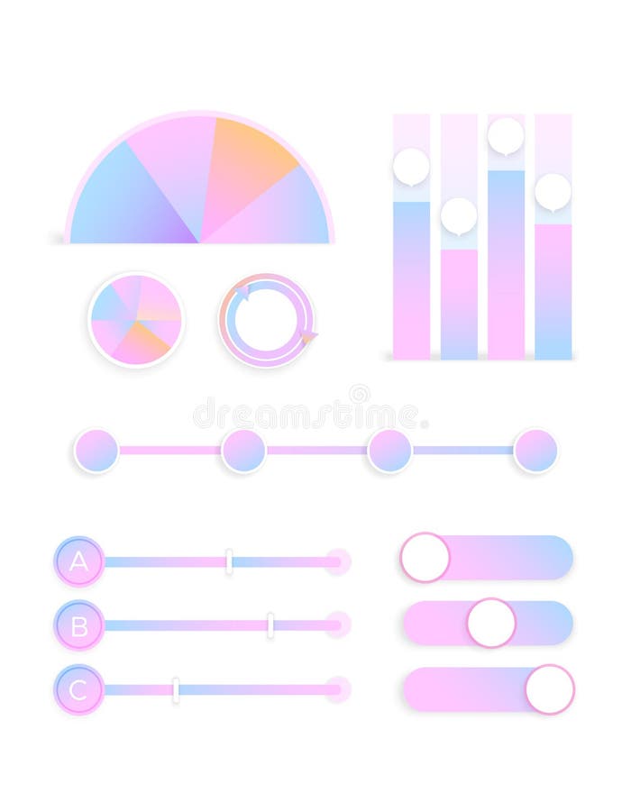 Infographic Template with Gradient Color Stock Illustration ...