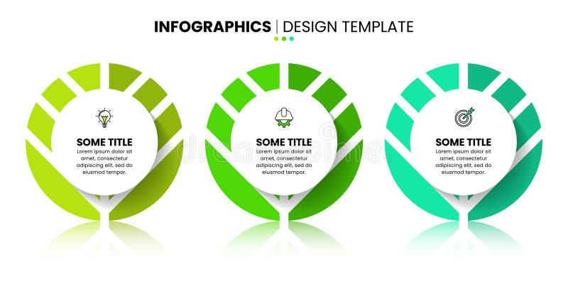 Infographic Template. 3 Green Circles with Icons Stock Vector ...