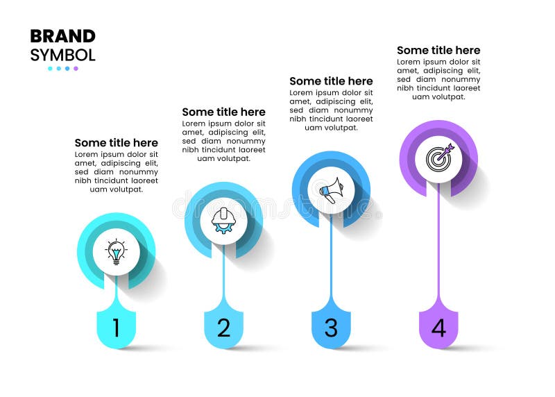 Infographic Template. Growing Circles with 4 Steps Stock Vector ...