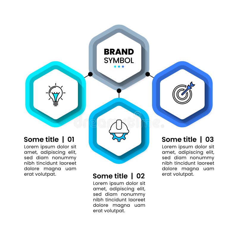 Infographic Template. 3 Hexagons Connected To the Title Stock Vector ... Infographic Template. 3 Hexagons Connected To the Title Stock Vector ...