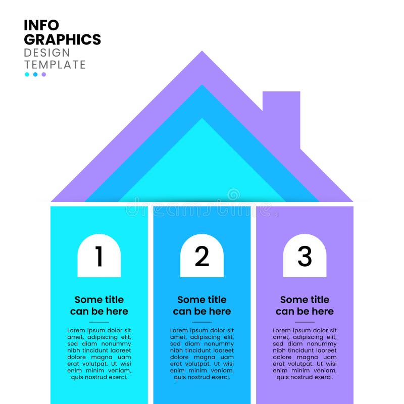 Infographic Template. House with Numbers and 3 Layers Stock ...