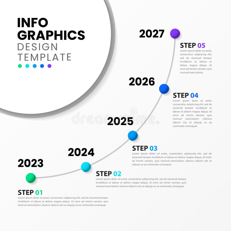 Circular Timeline Infographic Business Template Stock Vector ...
