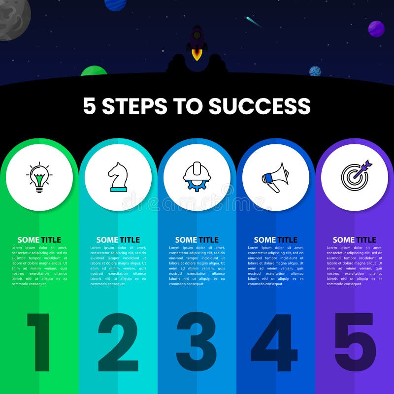Infographic Template. 5 Steps To Success. Vector Stock Vector ...