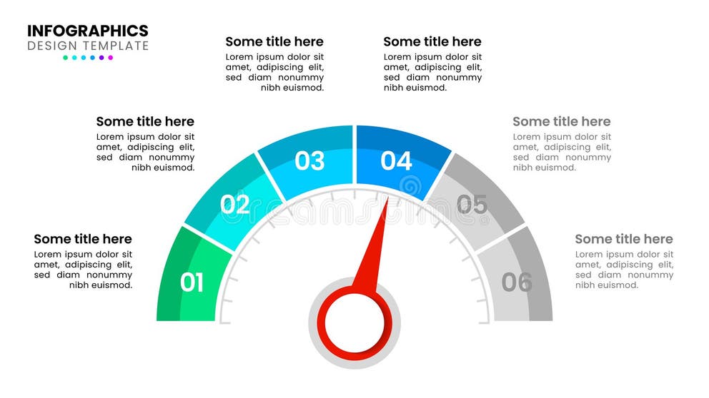 Infographic Template. Indicator with 6 Steps and Numbers Stock Vector ...