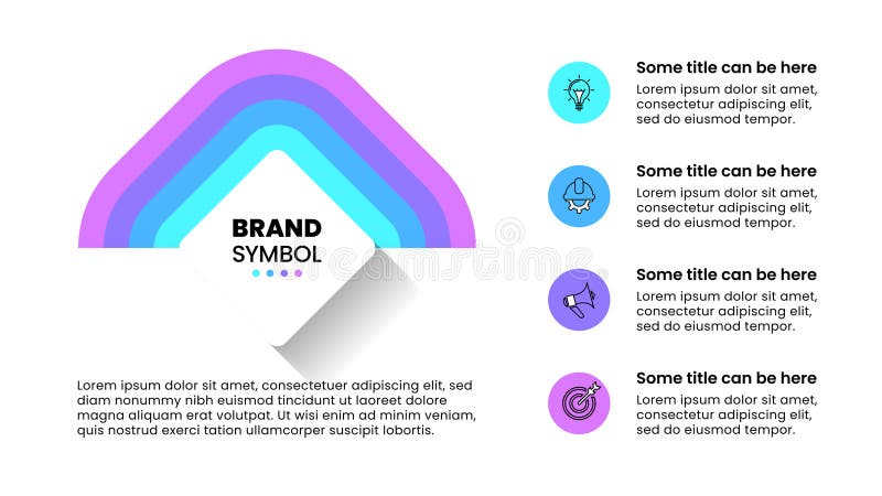 Infographic Template. 4 Layers with Text and Icons Stock Vector ...
