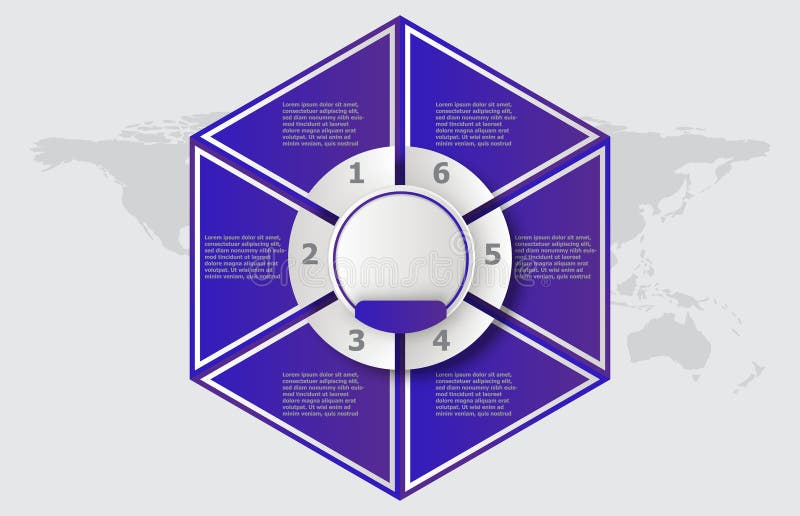 Infographic Template of Modern Hexagon Round Topic , Presentation ...