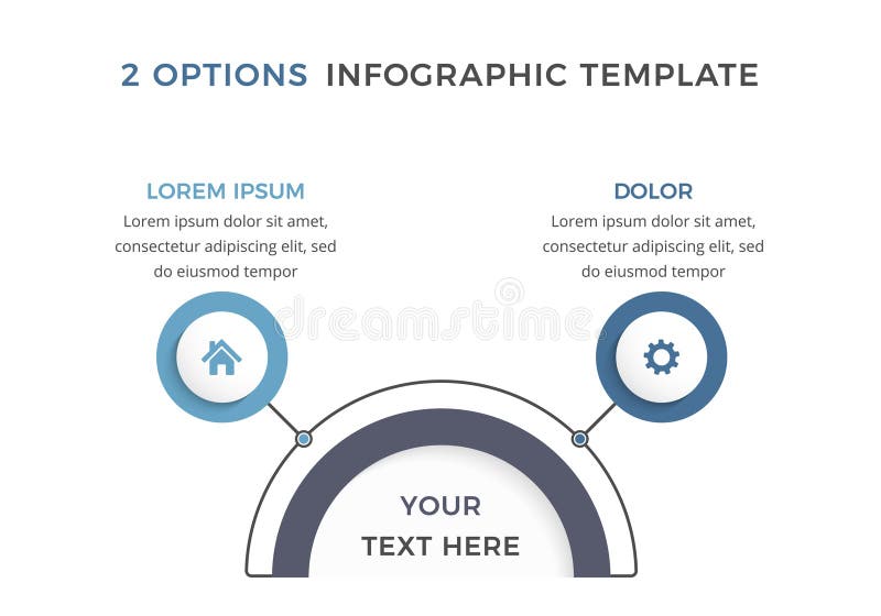 Infographic Template with 2 Options Stock Vector - Illustration of ...