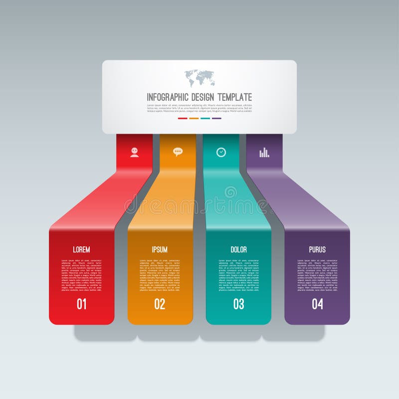 Infographic Template with 4 Options. Modern Minimalistic Vector Banner ...