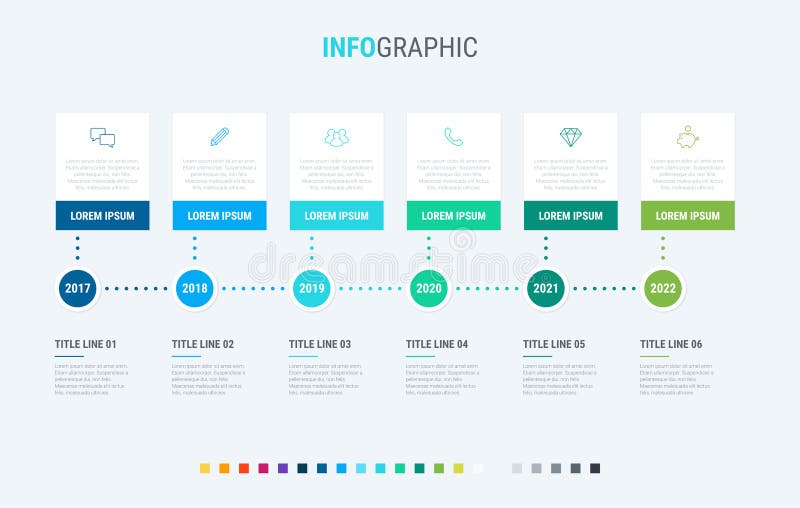 Infographic Template. 6 Options Rectangular Design with Beautiful ...