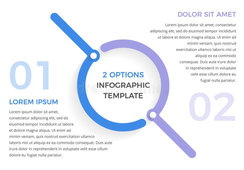 Infographic Template with 2 Options Stock Vector - Illustration of ...