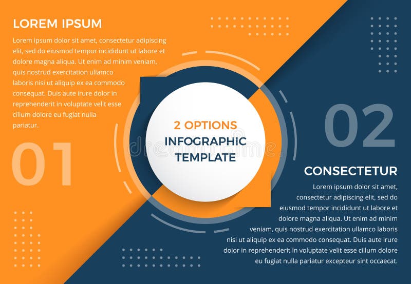 Infographic Template with 2 Options Stock Vector - Illustration of info ...