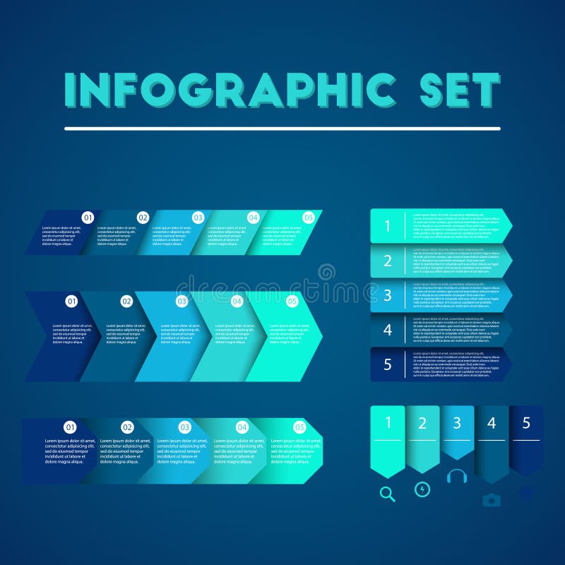 Infographic Template Pack Set for Business Presentations Stock Vector ...