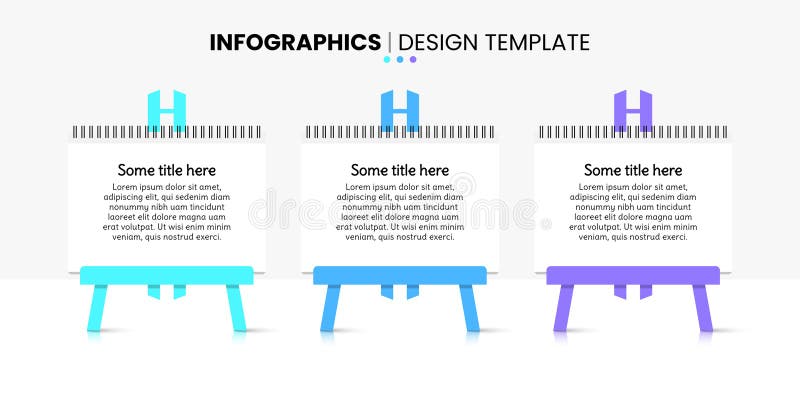 Infographic Template. Painter S Easel with 3 Steps and Text Stock ...