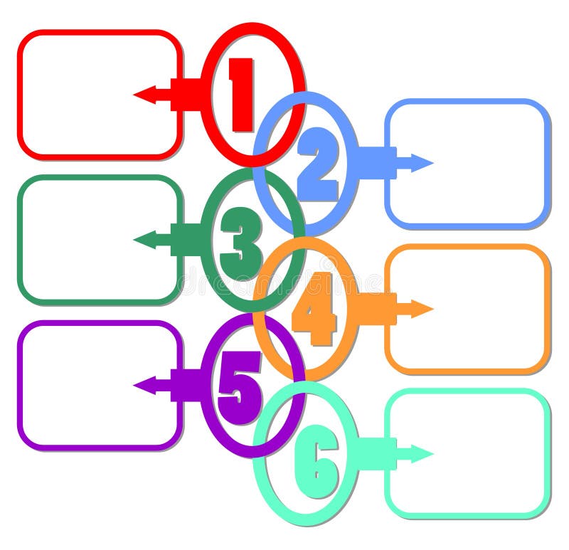 Infographic Template for Presentation of Six Options or Steps Stock ...