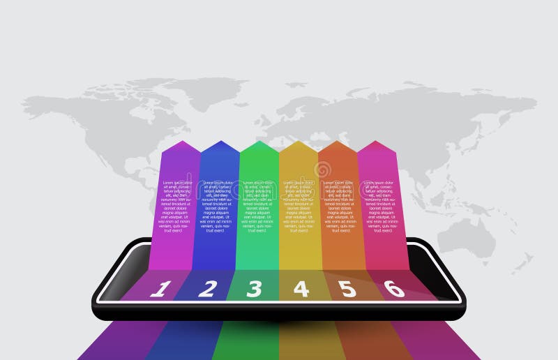 Infographic Template Process Step with Mobile Tablet Phone ... Infographic Template Process Step with Mobile Tablet Phone ...