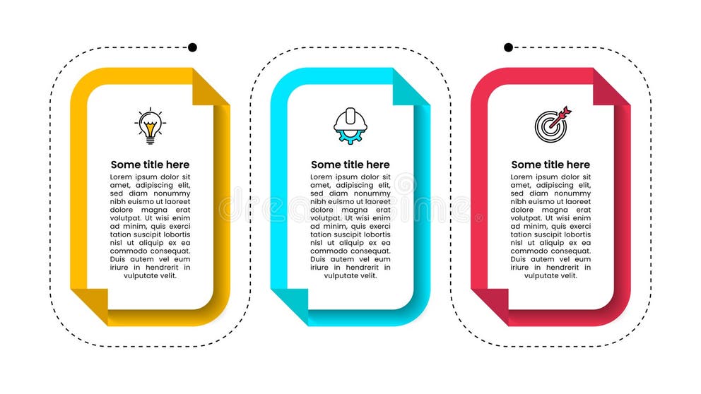 Infographic Template. 3 Rectangular Banners with a Line Stock Vector ...