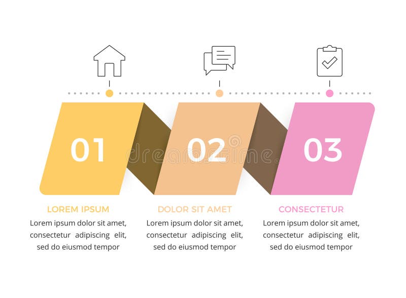 Infographic Template with Ribbon Stock Vector - Illustration of chart ...