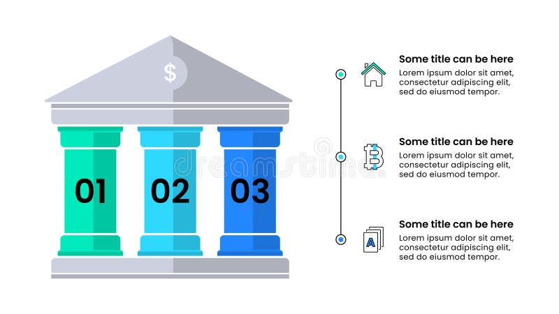 Infographic Template. Saving Concept with 3 Steps Stock Illustration ...