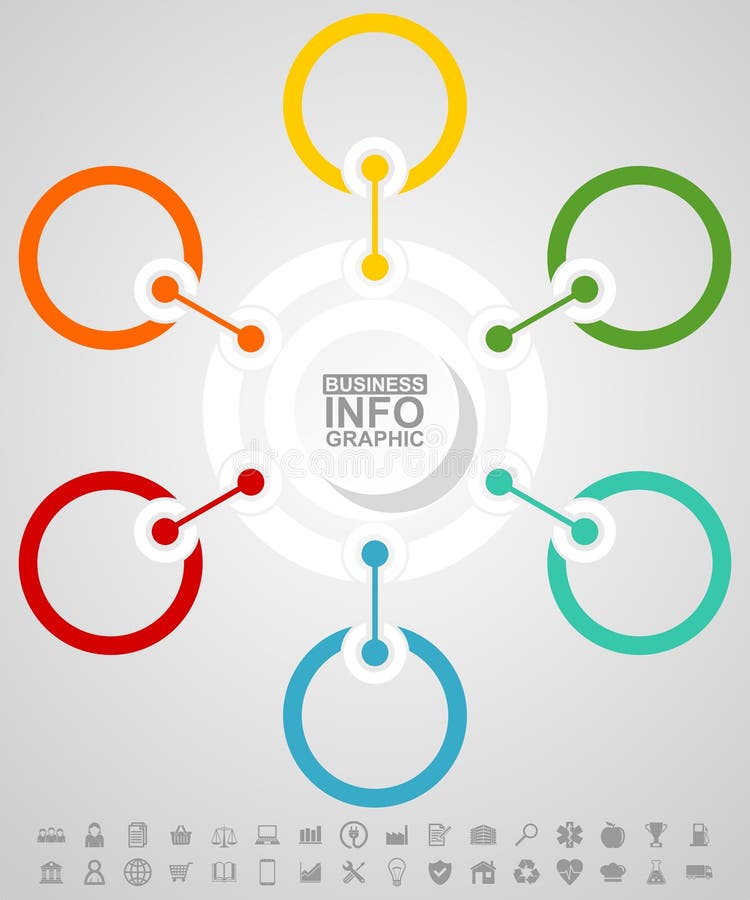 Infographic Template, Set of Icons, Business Vector Circular Diagram ...
