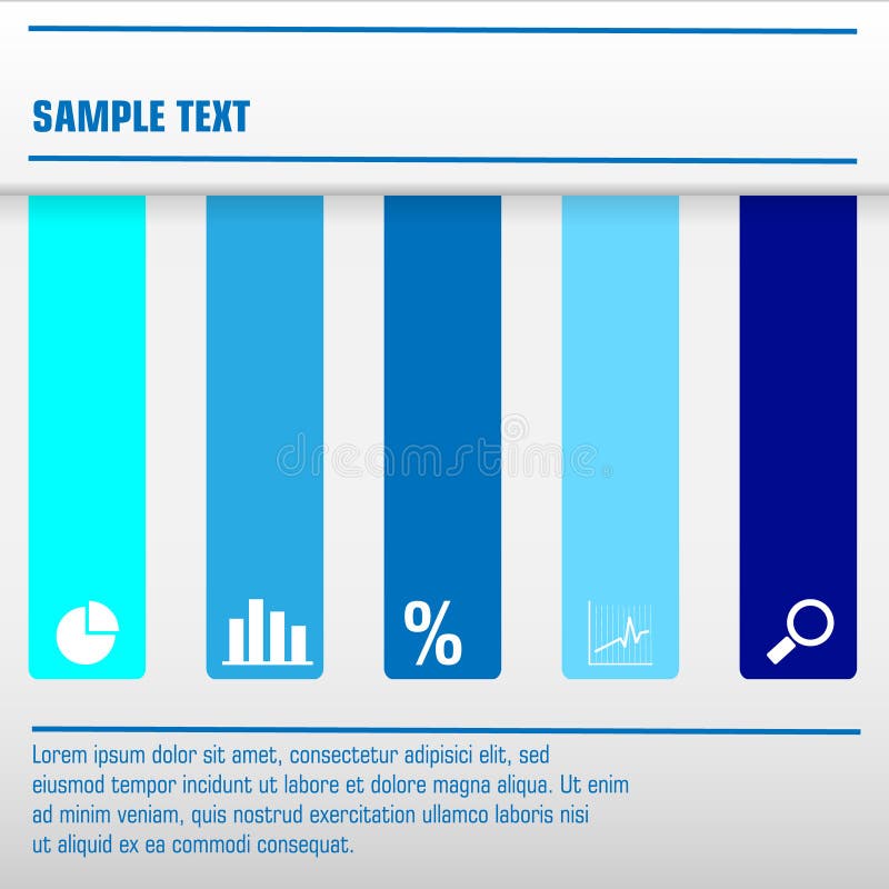 Infographic Template in Shades of Blue Stock Vector - Illustration of ...