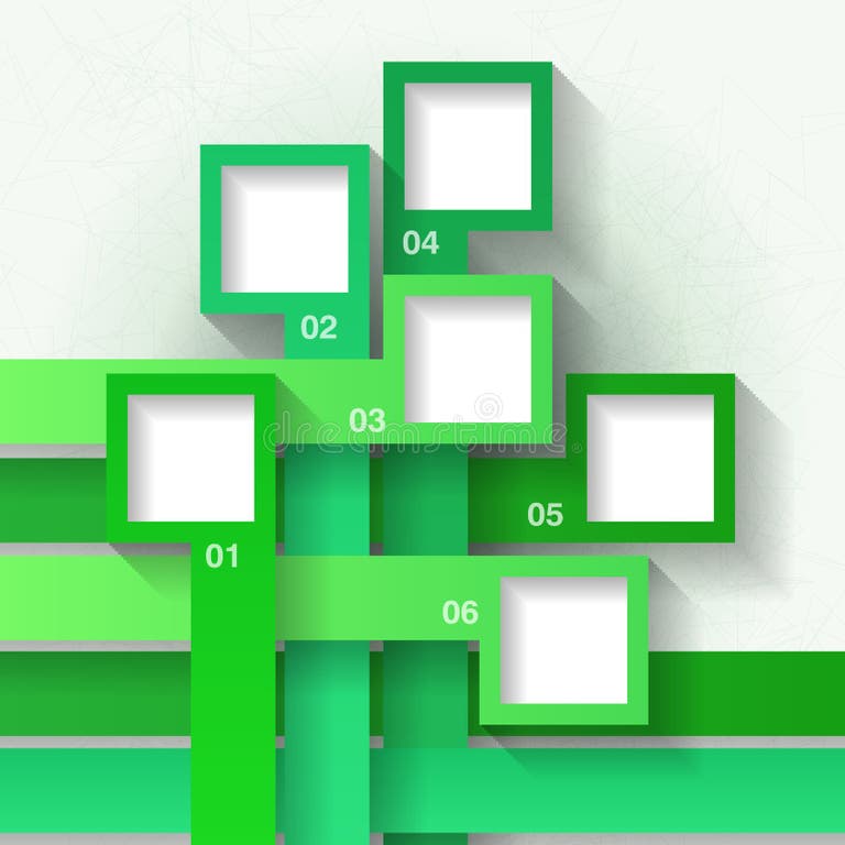 Infographic Template with Six Squares Stock Vector - Illustration of ...