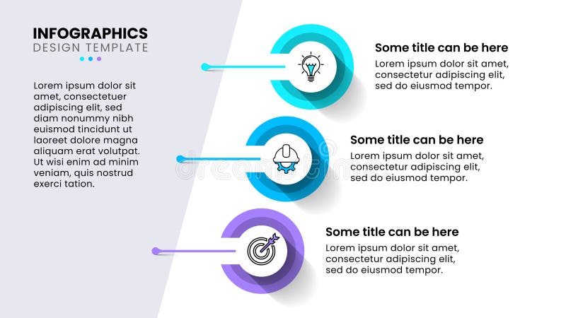 Infographic Template. 3 Steps with Icons and Text Stock Illustration ...