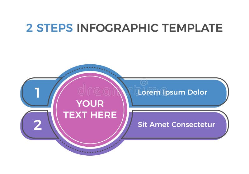 Infographic Template with 2 Steps Stock Vector - Illustration of banner ...
