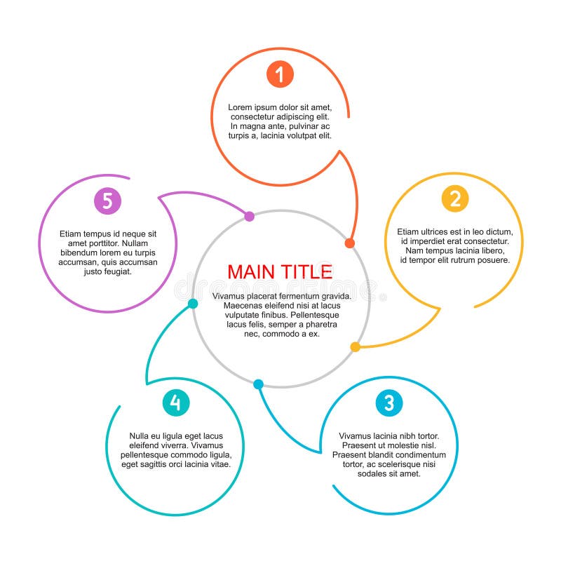 Infographic Template - 5 Steps with Sample Text Stock Vector ...