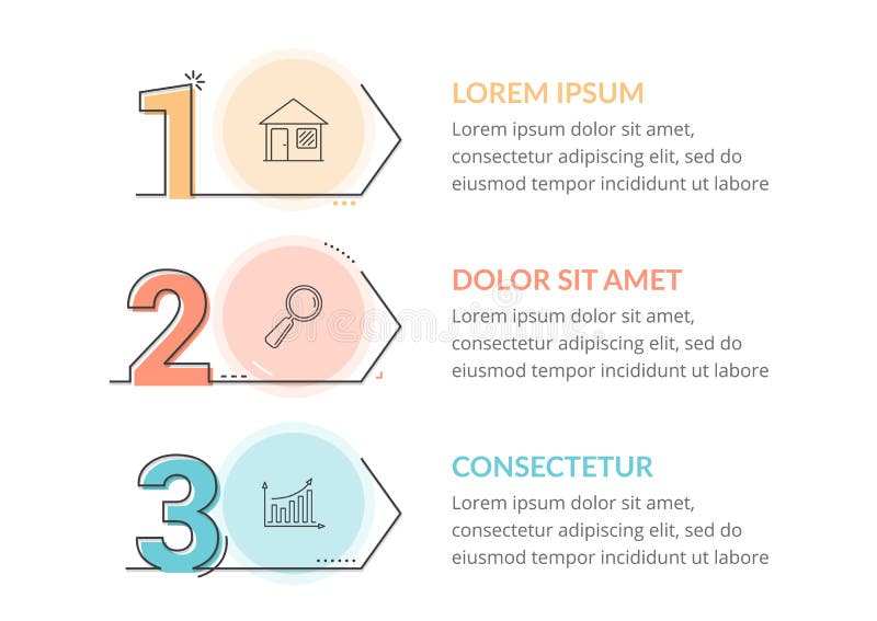 Infographic Template with 3 Steps Stock Vector - Illustration of graph ...