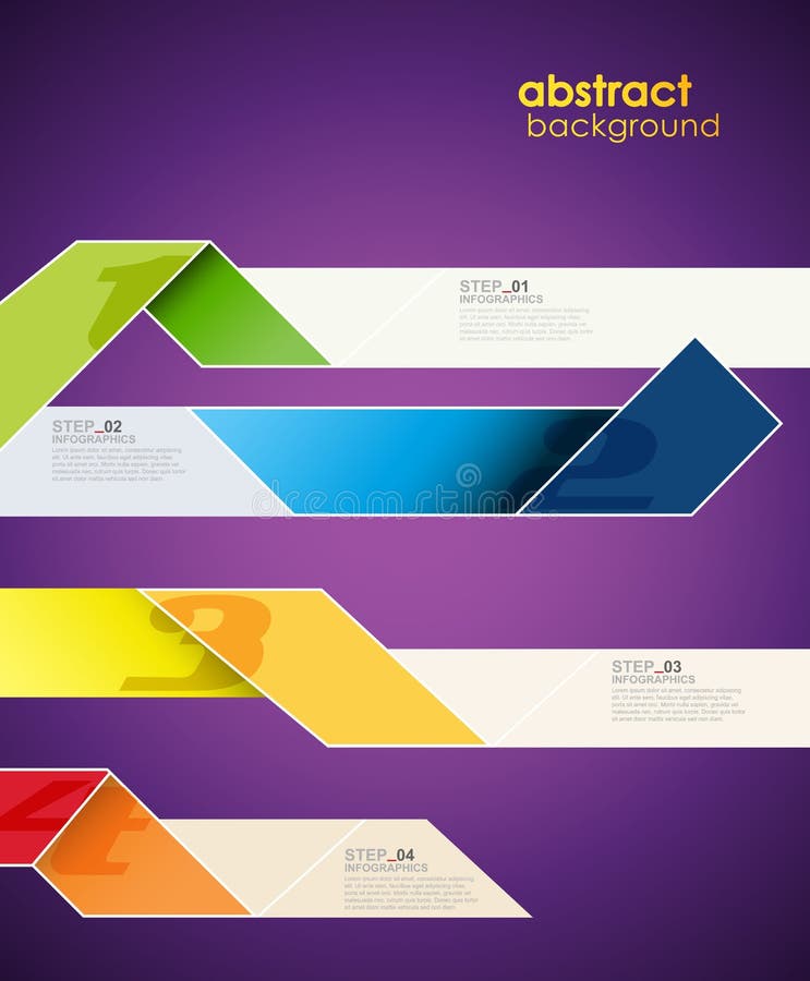 Infographic Template with Stripes and Place for Your Text. Stock Vector ...