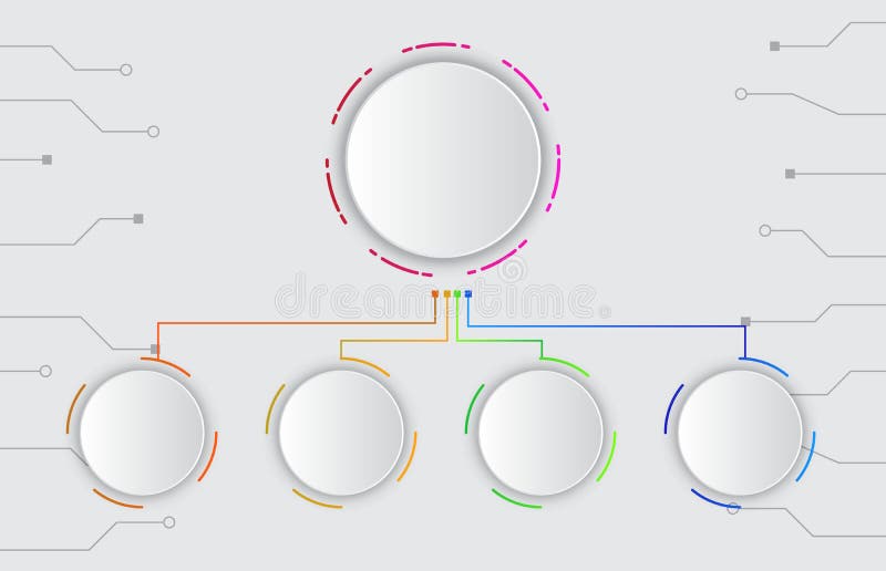 Infographic Template Structure Circle with Circuit Line Modern Diagram ...