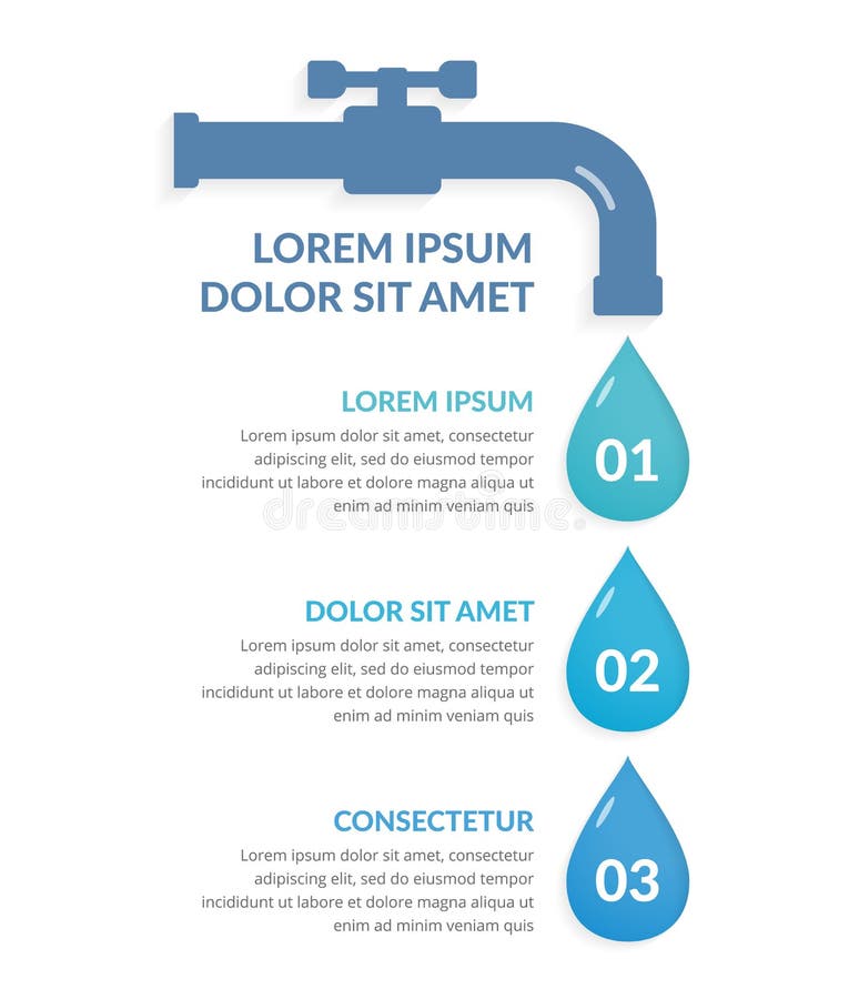 Water Infographics stock vector. Illustration of glass - 120753422