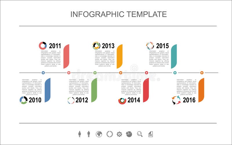 Infographic Vector Concept in Flat Design Style - Timeline Template ...