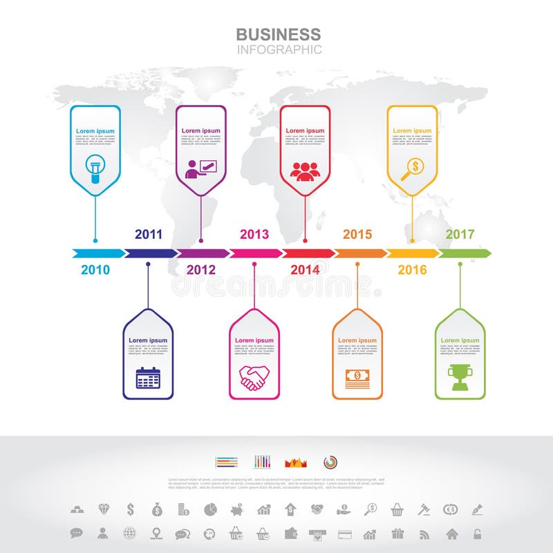 Infographic Template. Timeline Infographic Business Success Concept ...