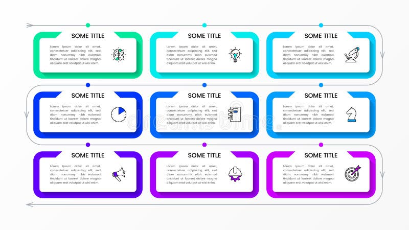 9 Step Timeline Infographic Stock Illustrations – 1,214 9 Step Timeline ...