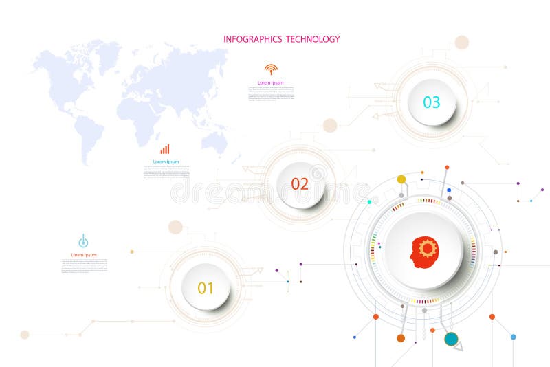 Infographic Template Timeline Technology Hi-tech Digital and Eng Stock ...