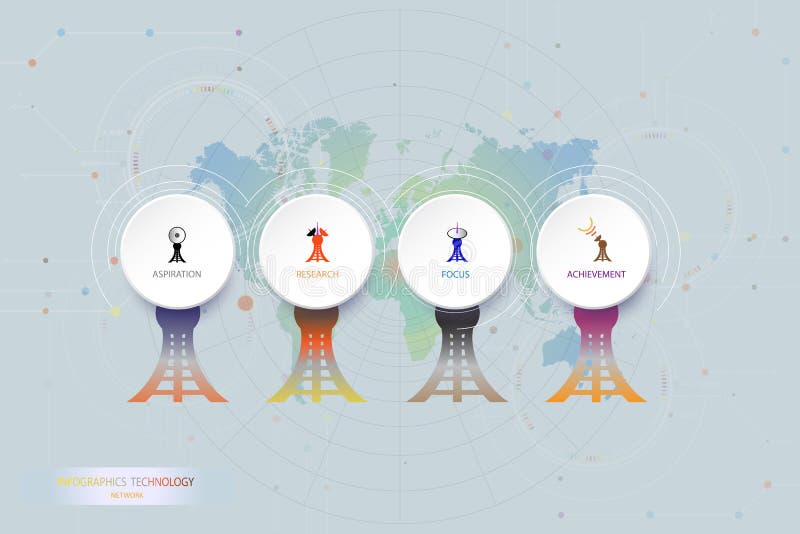 Infographic Template Timeline Technology Hi-tech Digital and Eng Stock ...